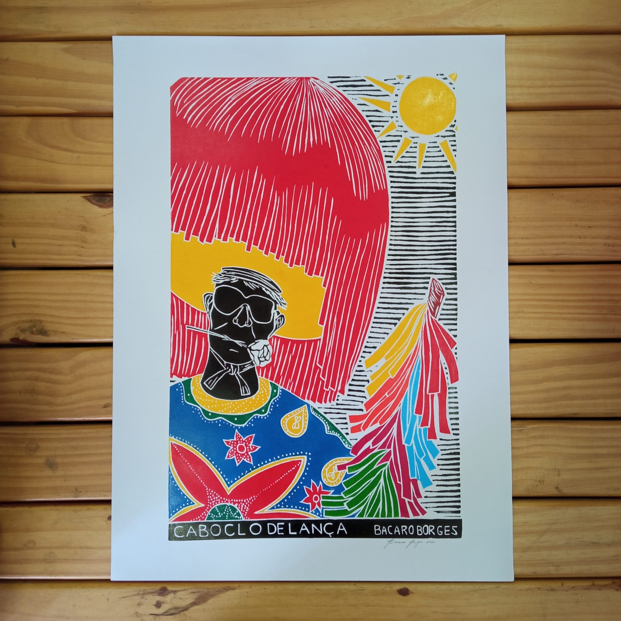 Xilogravura Original Bacaro Borges Artista Popular
