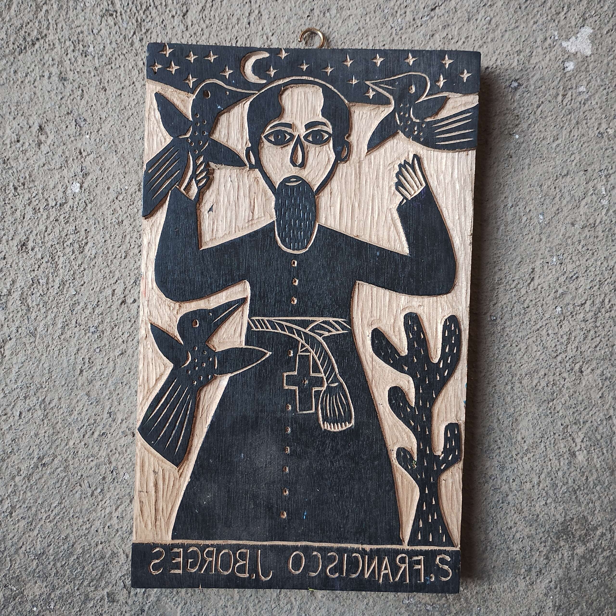 Matriz xilogravura Mestre J. Borges