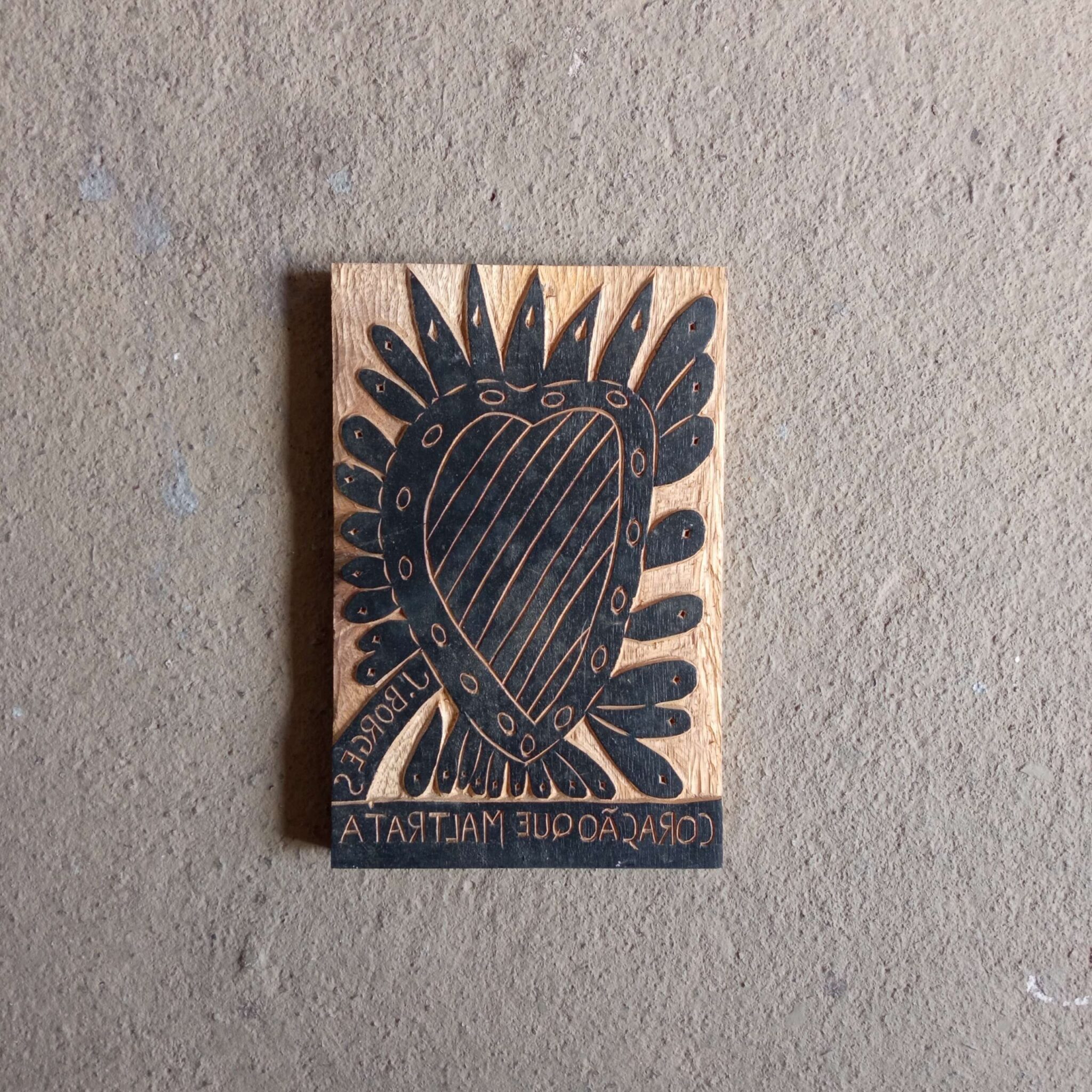 Matriz xilogravura Mestre J. Borges