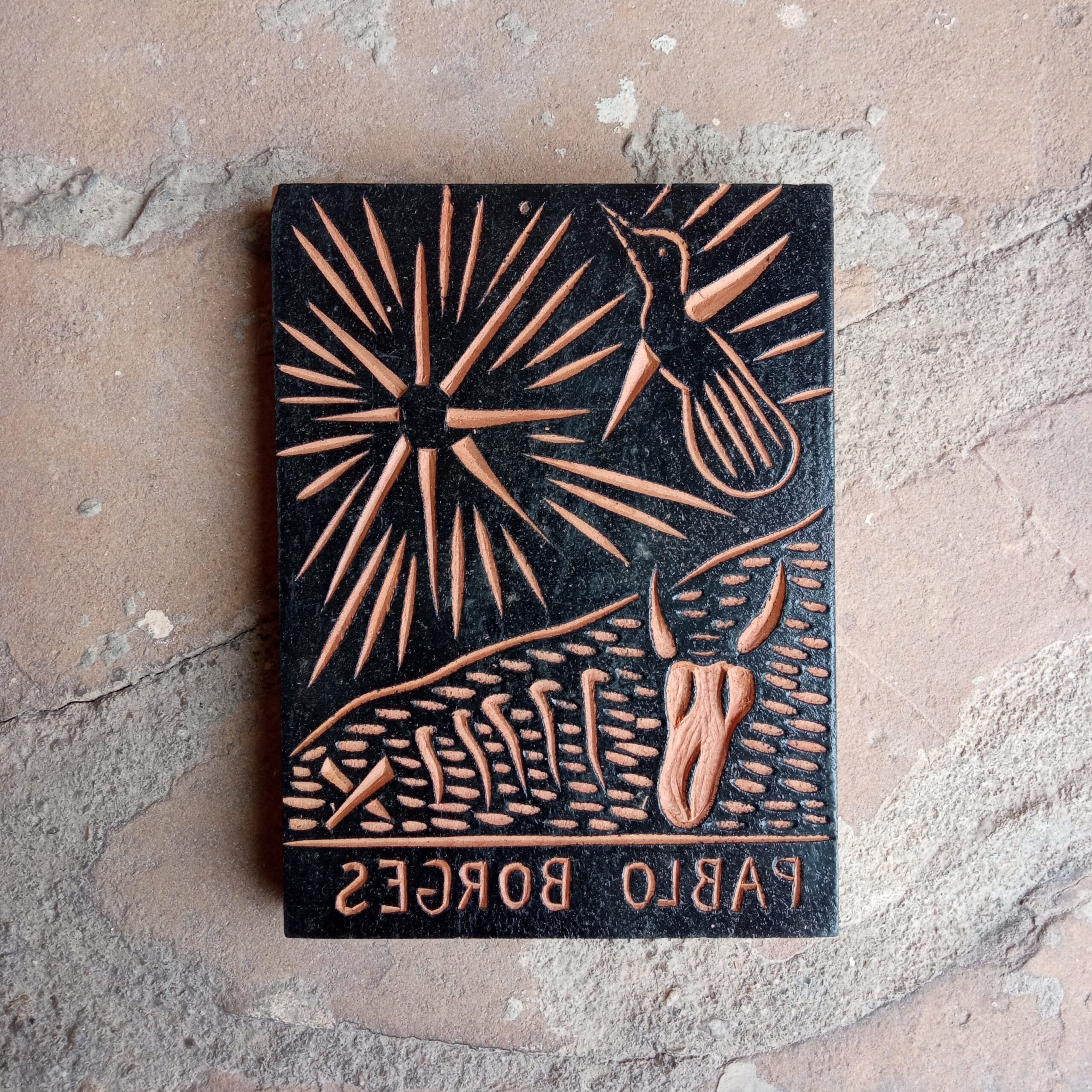 Matriz xilogravura Pablo Borges