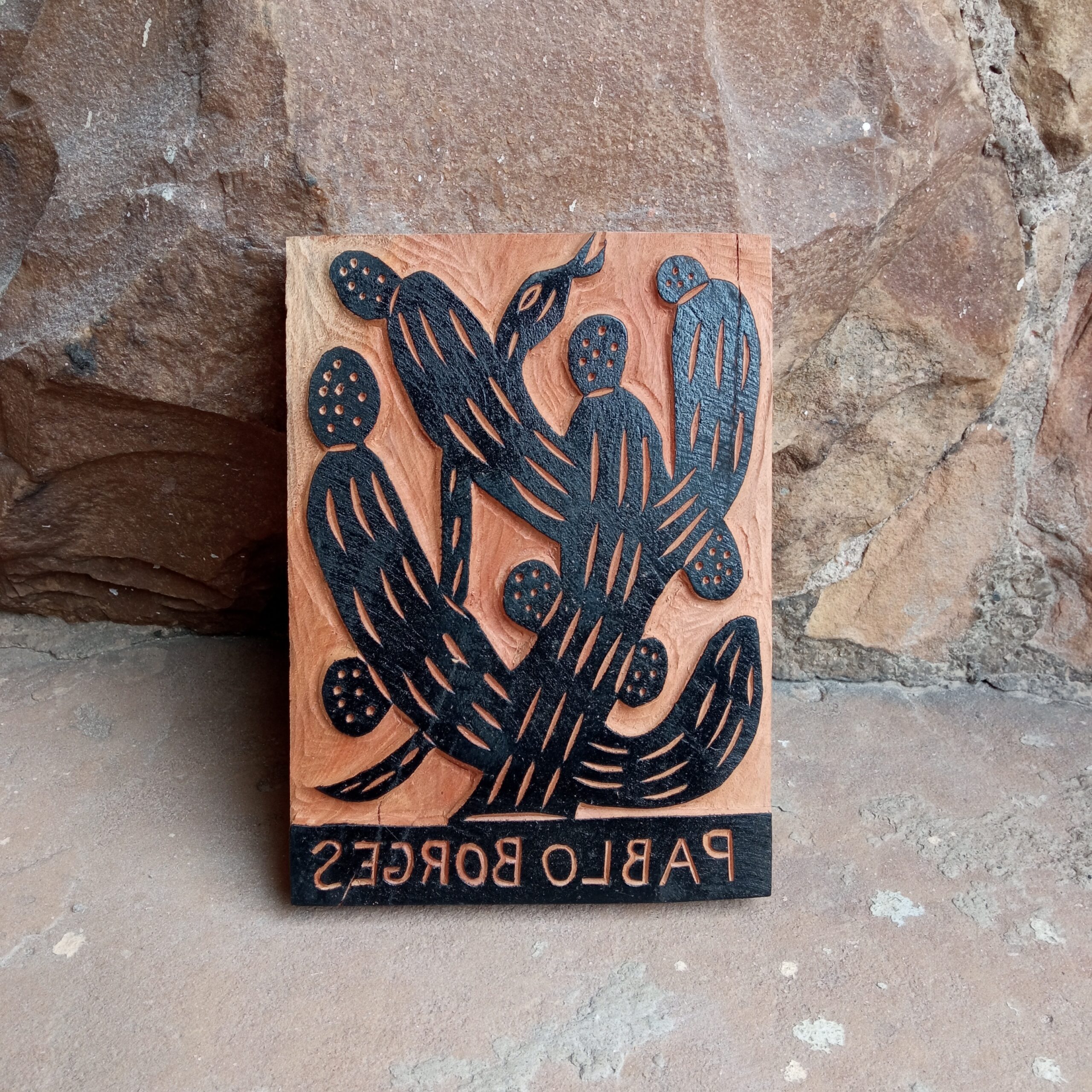 Matriz xilogravura Pablo Borges